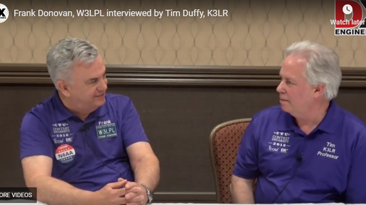 Video Interview: Frank Donovan, W3LPL