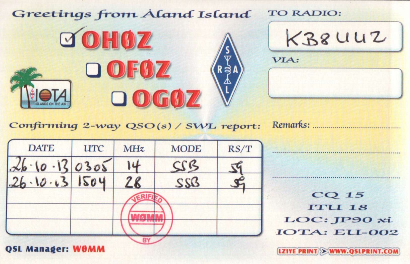 It’s All in the Cards! QSL Cards from the Aland Islands
