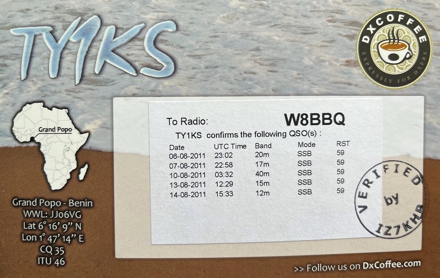 It’s All in the Cards! QSL Cards from Benin