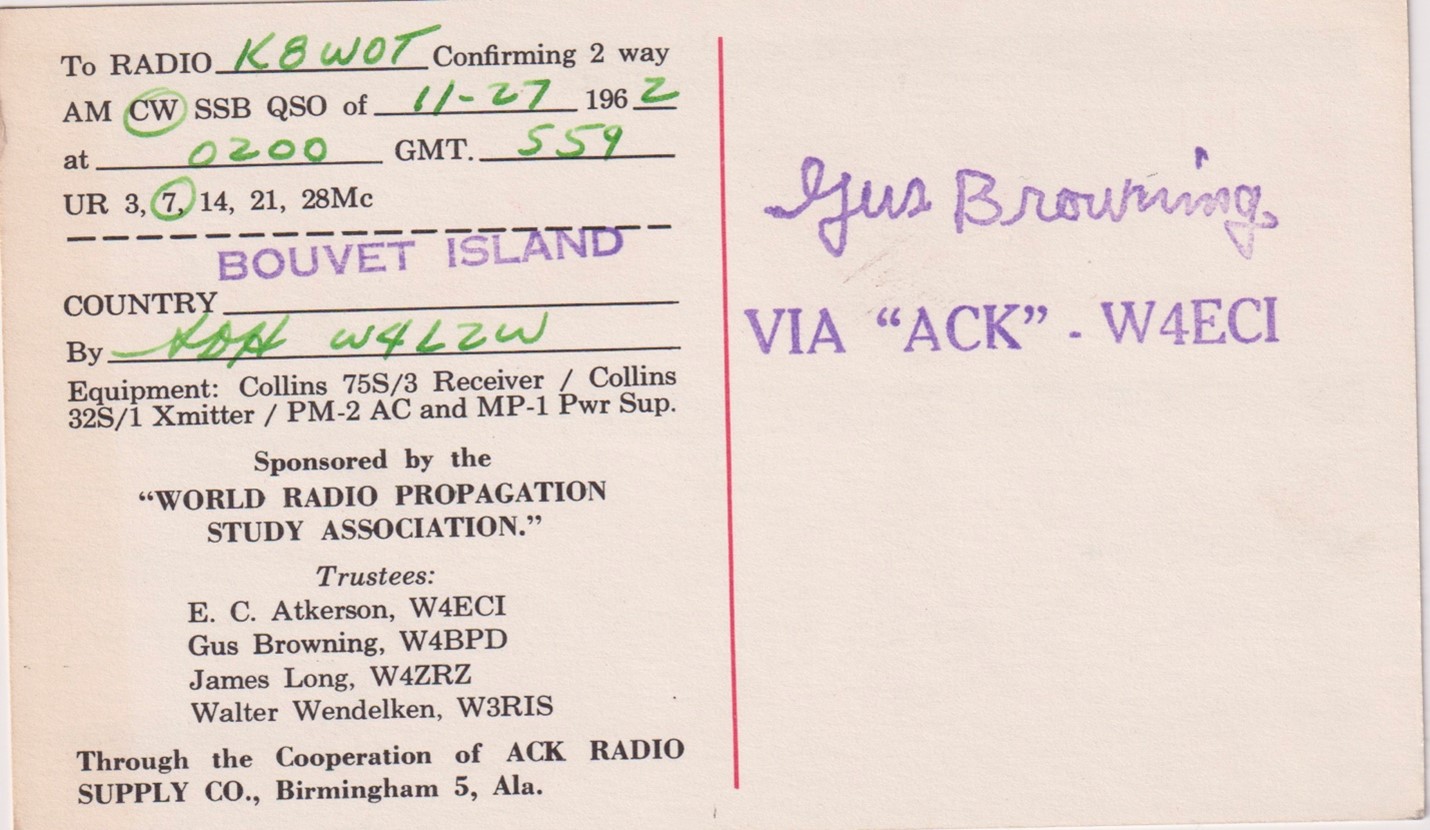 It’s All in the Cards! QSL Cards from Bouvet Island