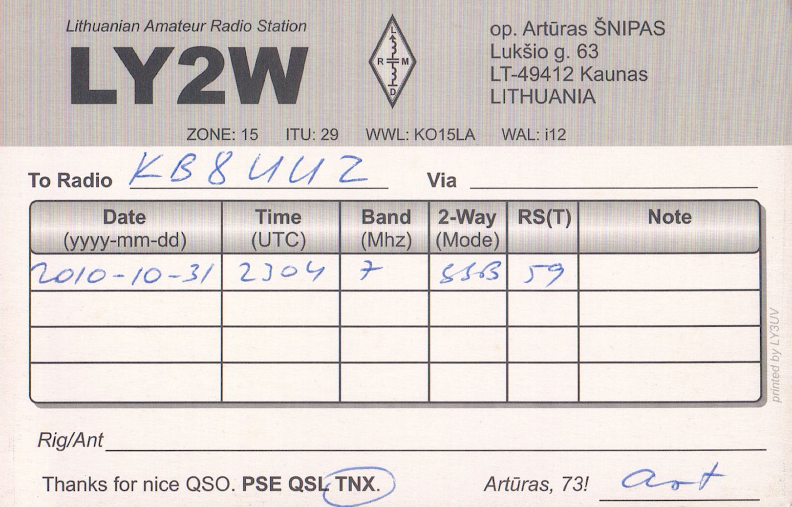 It’s All in the Cards! QSL Cards from Lithuania and Poland