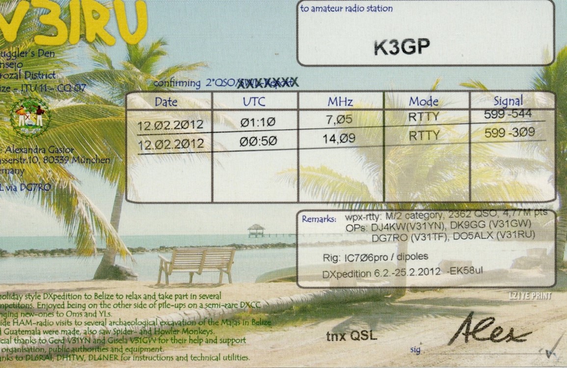It’s All in the Cards! QSL Cards from Belize