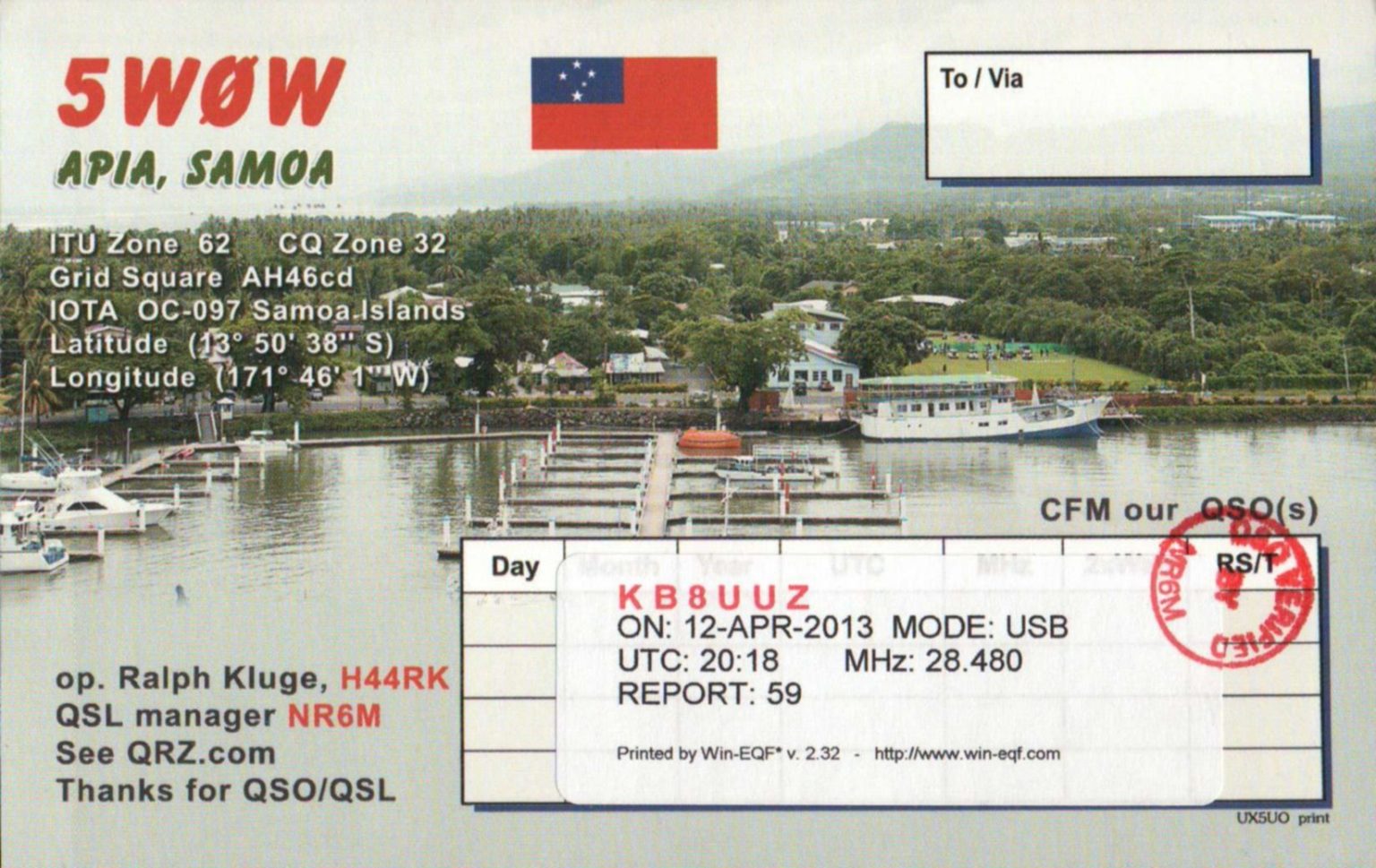 It’s All in the Cards! QSL Cards from the Samoan Islands