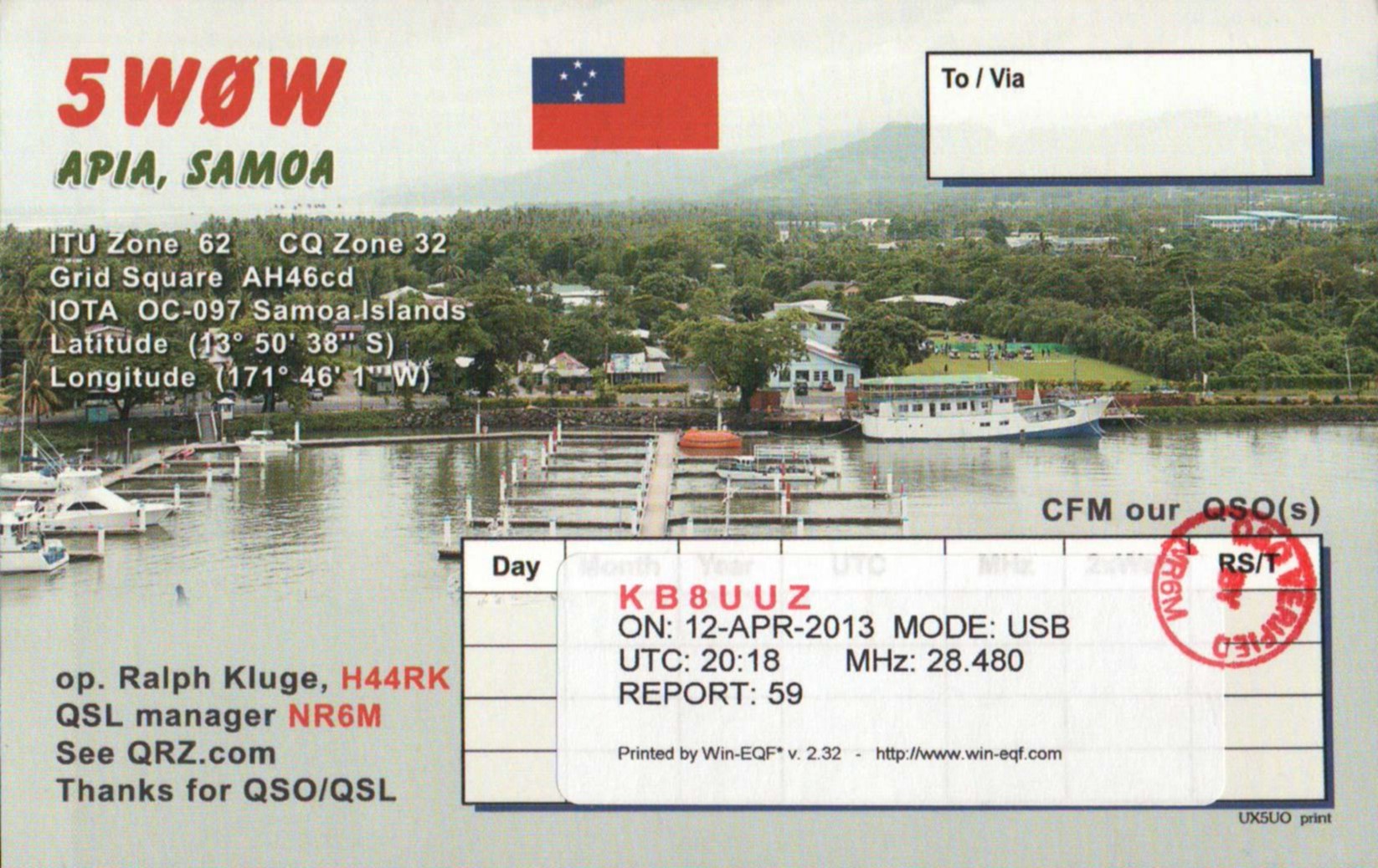 It’s All in the Cards! QSL Cards from the Samoan Islands