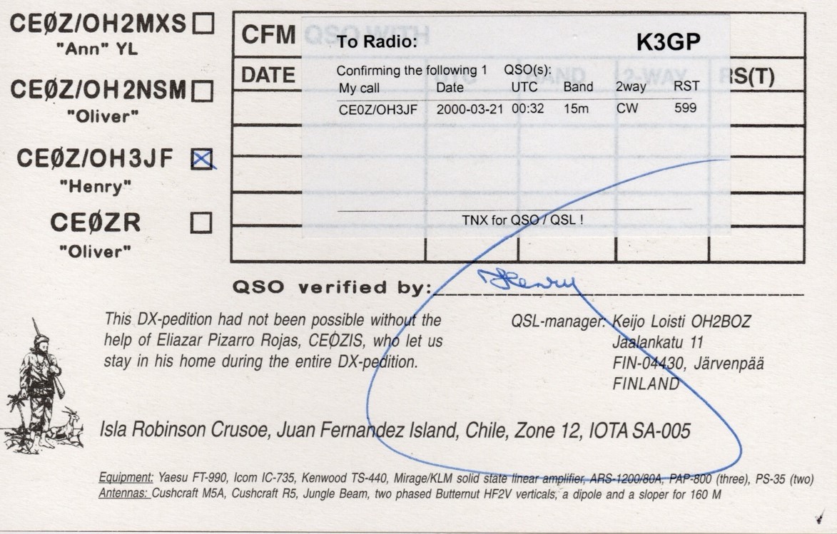 It’s All in the Cards! QSL Cards from Juan Fernandez Islands